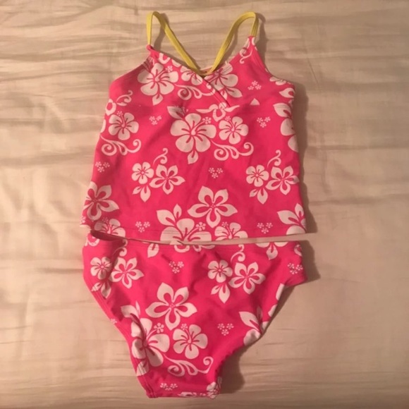 Xhilaration | Swim | Pink Tropical Girls Tankini | Poshmark